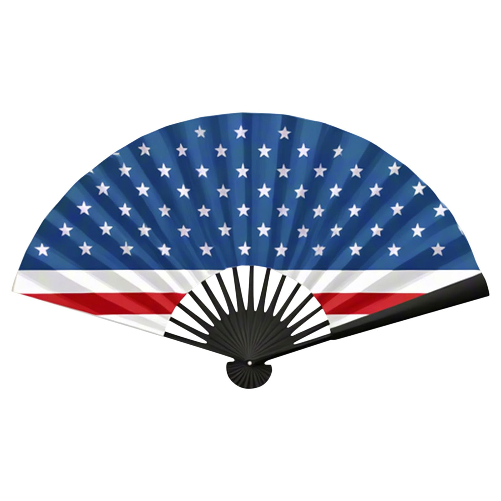 4th Of July Hand Fans Folding Fabric for Patriotic USA/American Flag ...