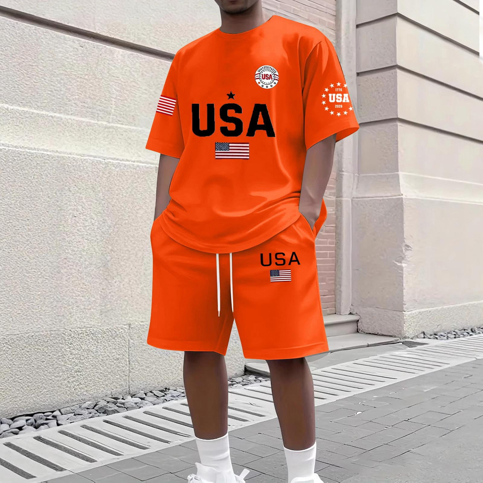 4th Of July Independence Day Outfits For Men Patriotic Usa Letter