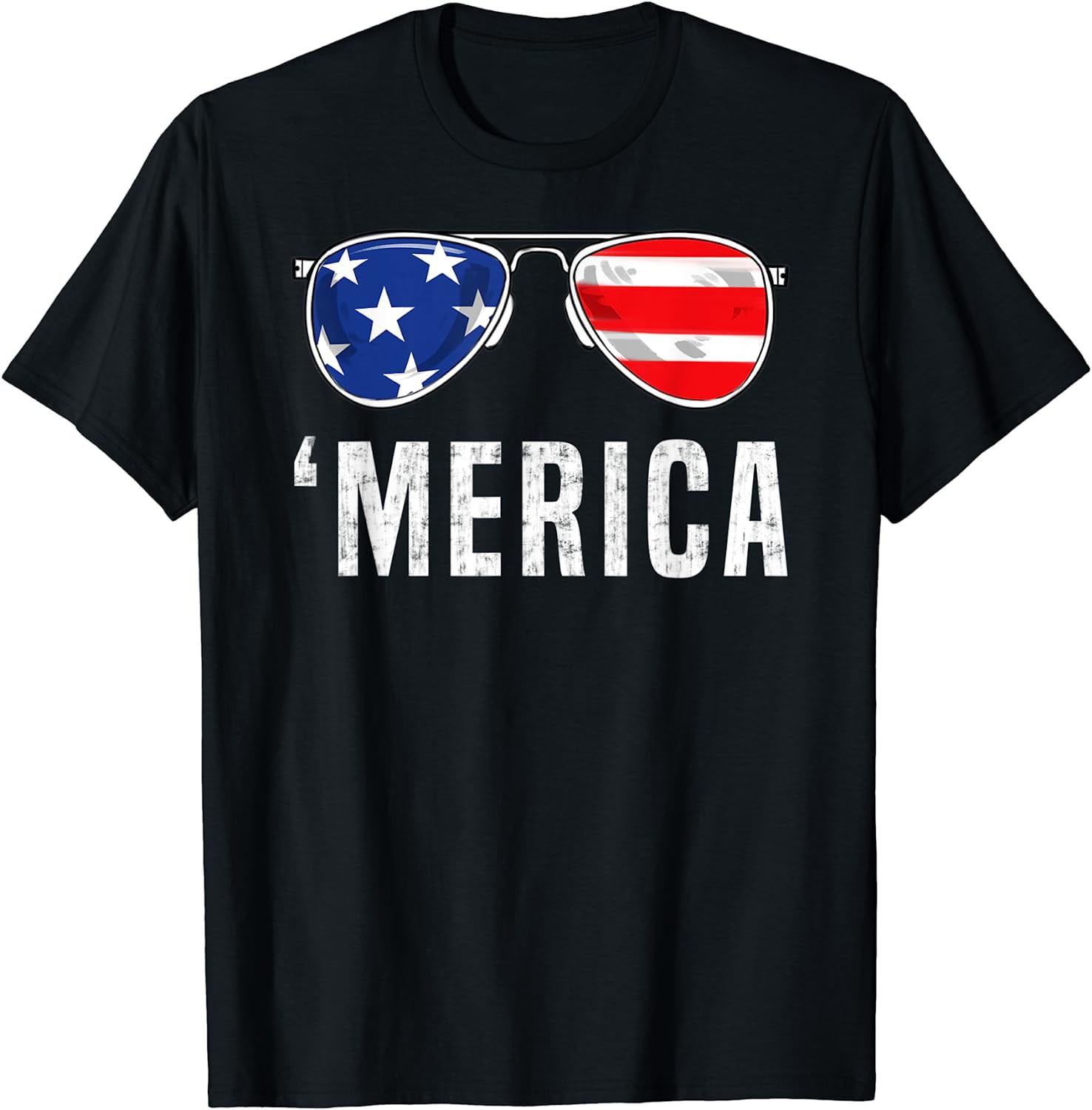 4th Of July Merica American Flag Sunglasses Boys Girls Kids T-Shirt ...