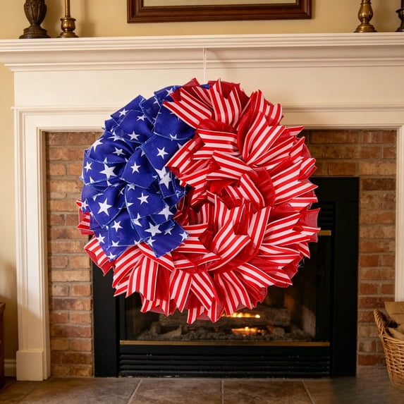 4th Of July,Patriotic Decor,Independence Day Garland Artificial Flower ...