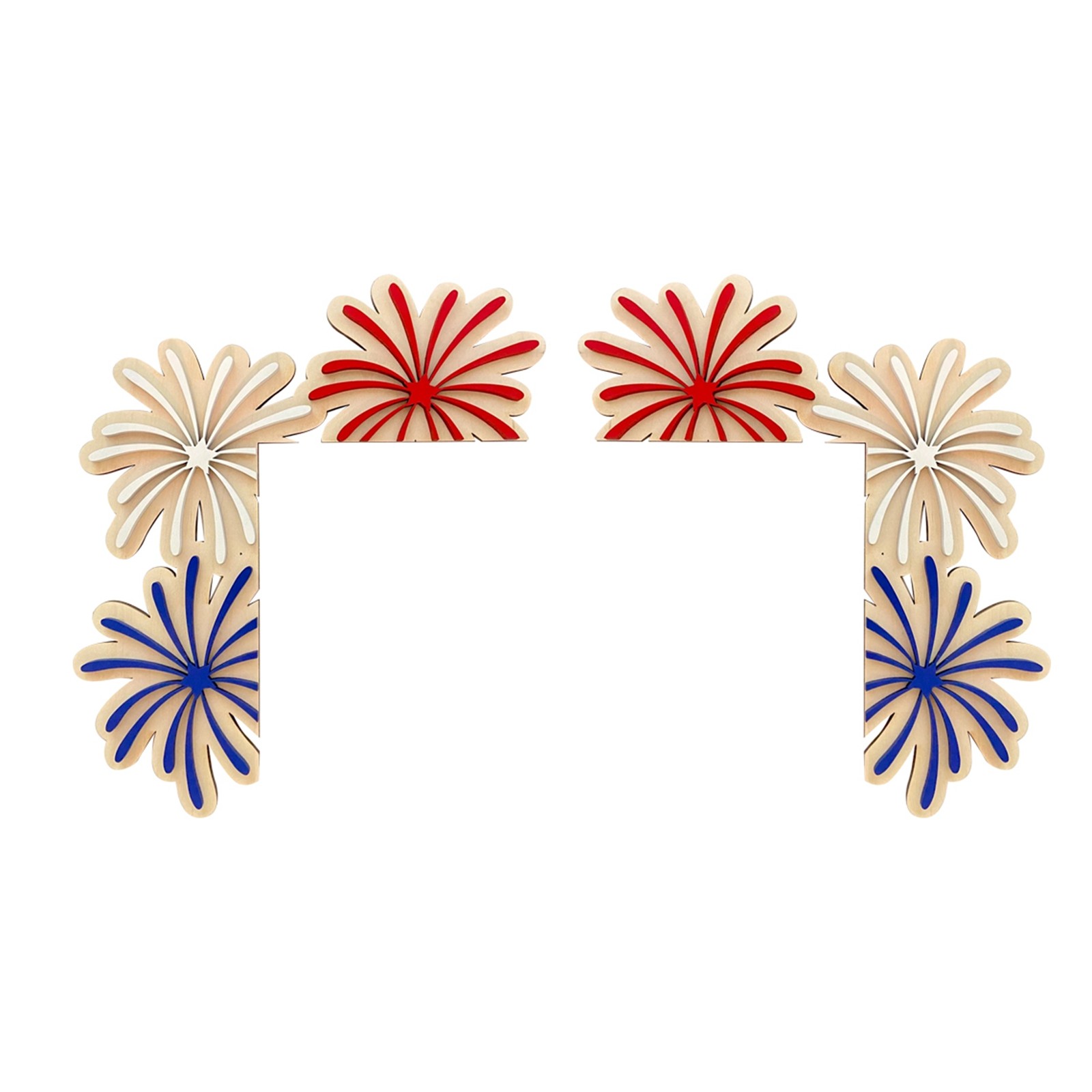 4th Of July Patriotic Door Corner Frame Sign Decoration Independence ...