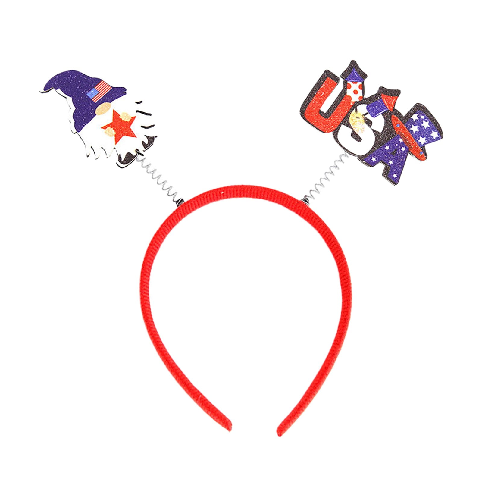 4th Of July Patriotic Headband Hat USA Letter Hairband Red White Blue ...