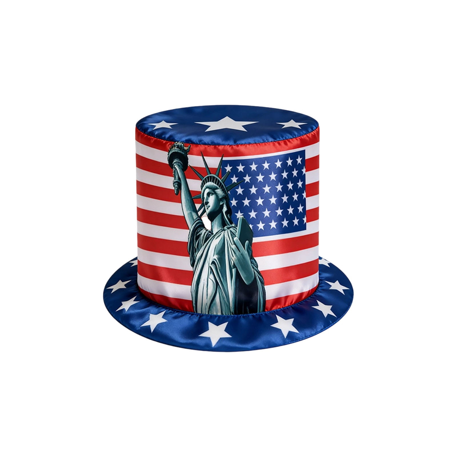 4th Of July Patriotic Top Hat Flag Uncle Style Top Hat With Statue Of ...