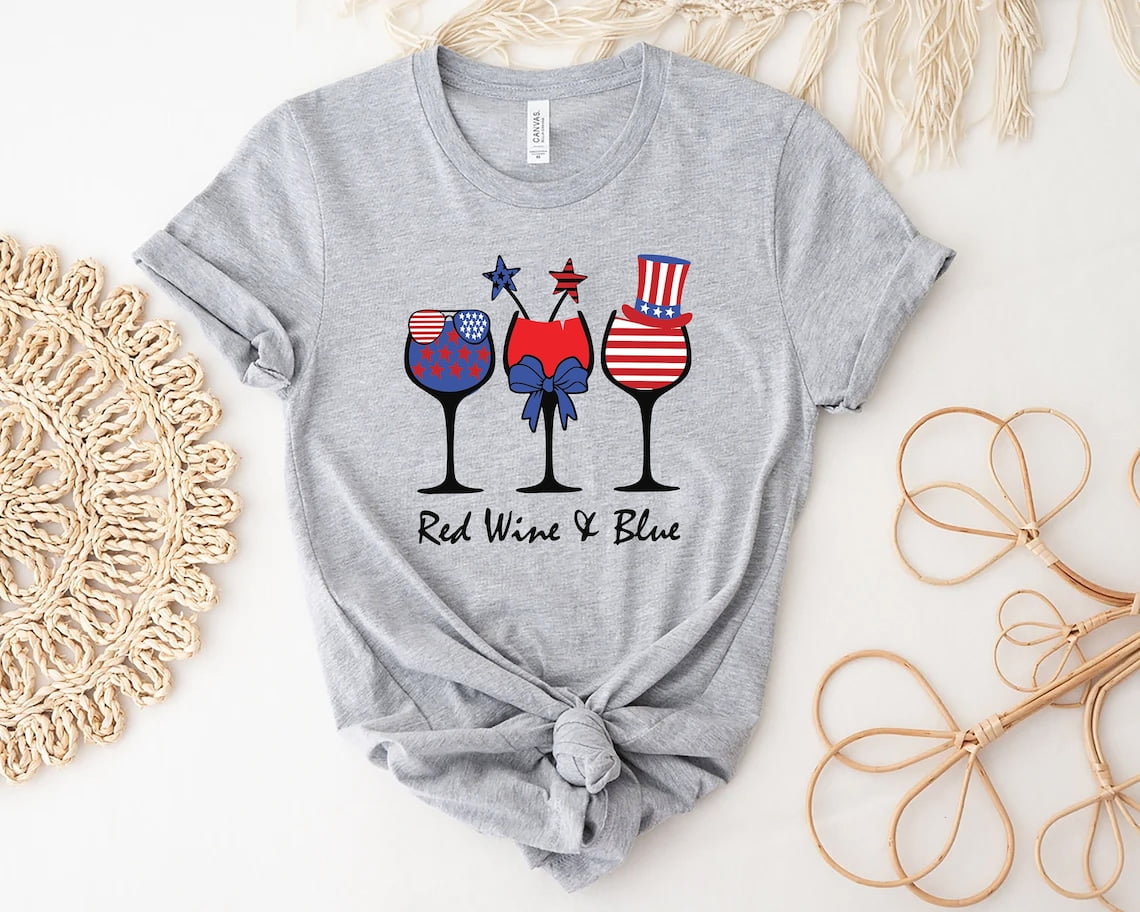 4th Of July Shirt, Red Wine Blue, Patriotic Shirt, Independence Day ...