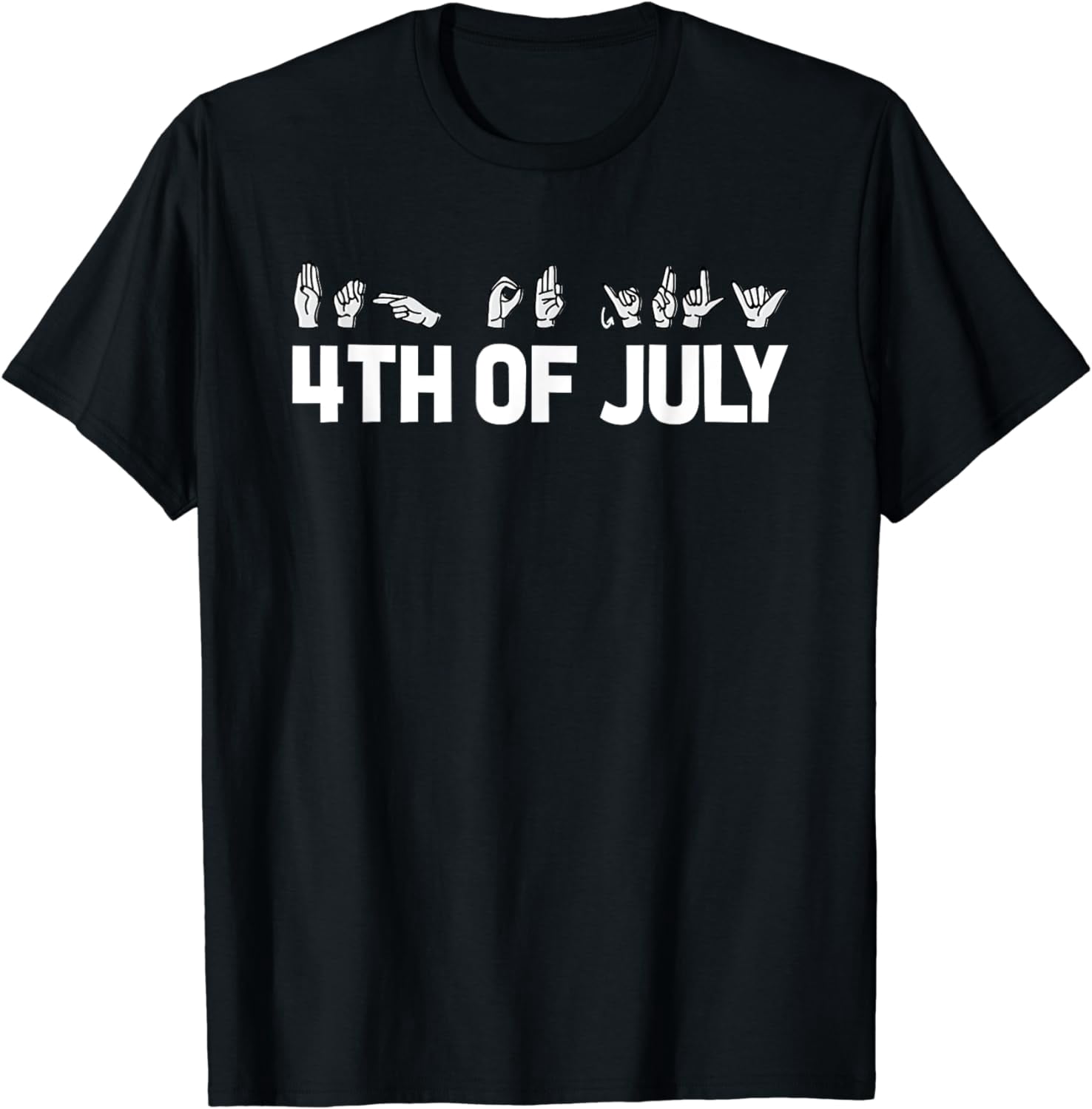 4th Of July Sign Language ASL American Sign Language T-Shirt - Walmart.com
