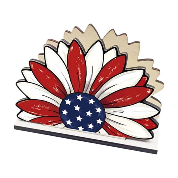 4th Of July Sunflower Wooden Napkin Patriotic USA Table Decor ...