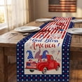 4th Of July Table Runner, Patriotic Independence Day Red White Blue ...