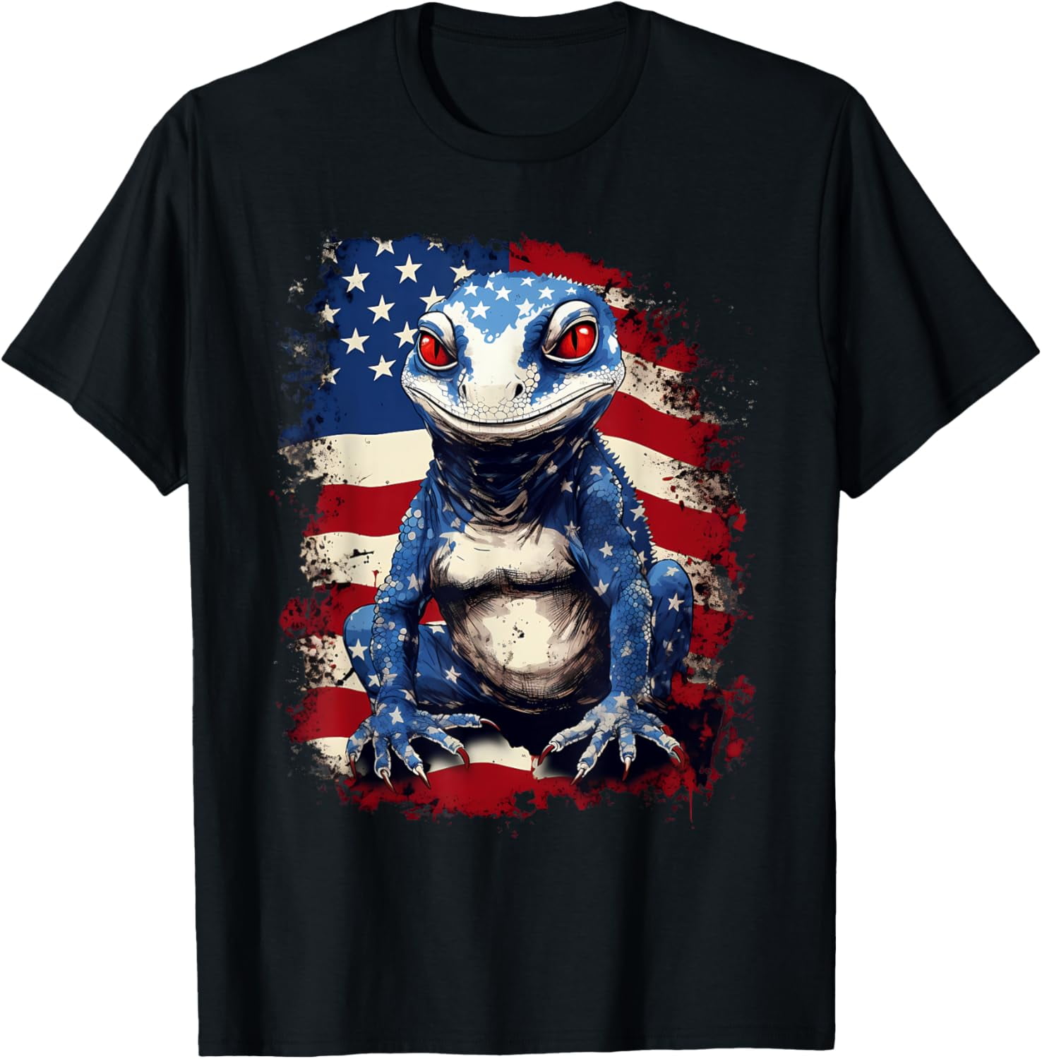 4th Of July US Flag Gecko T-Shirt - Walmart.com
