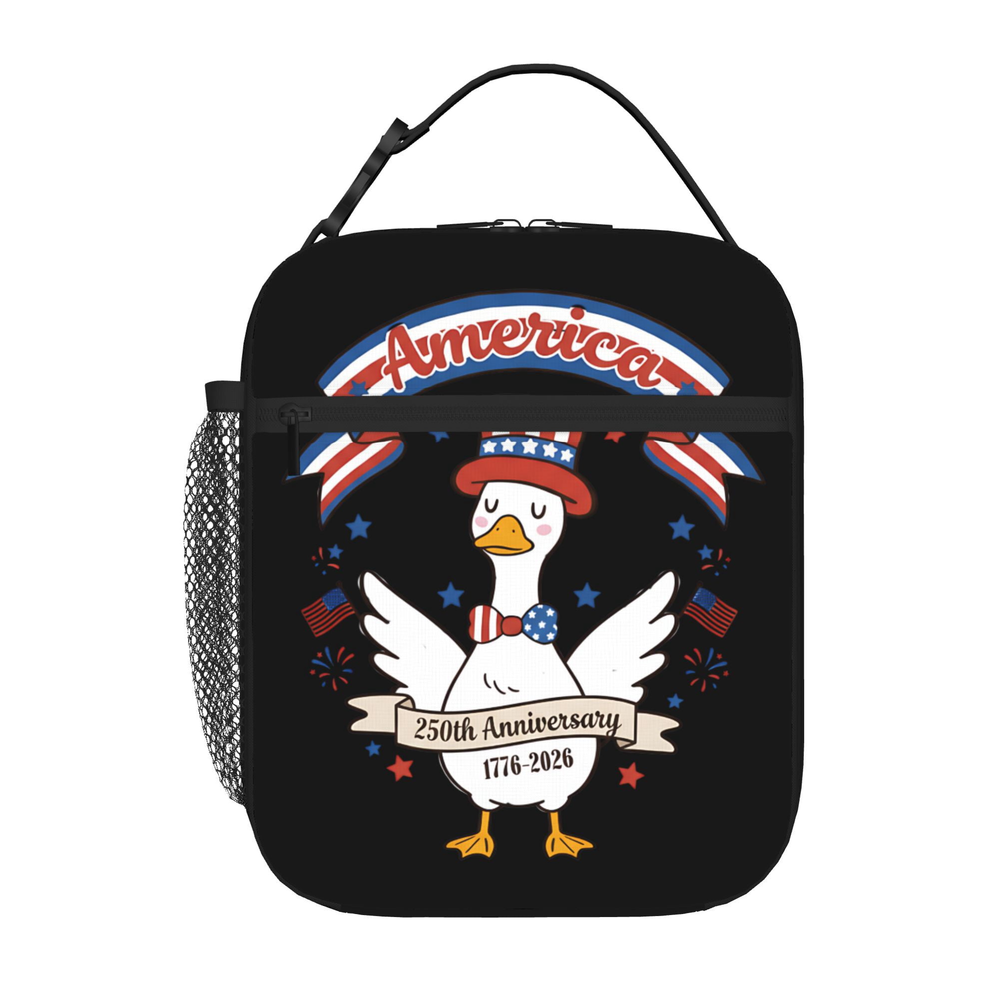 4th Of July USA 250th Anniversary Patriotic Goose Lunch Bag Tote Bag ...