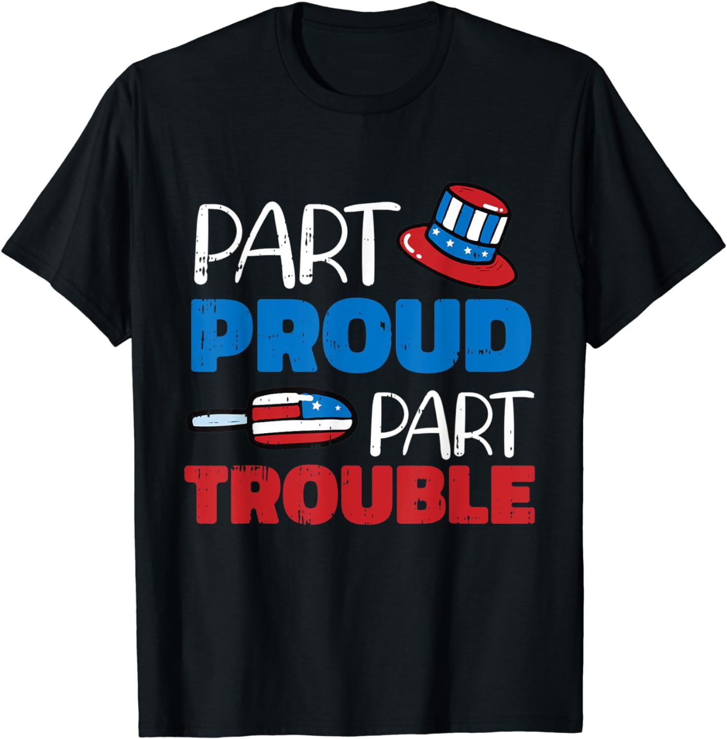 4th Of July Vintage American Flag Patriotic Trouble Maker T-Shirt ...