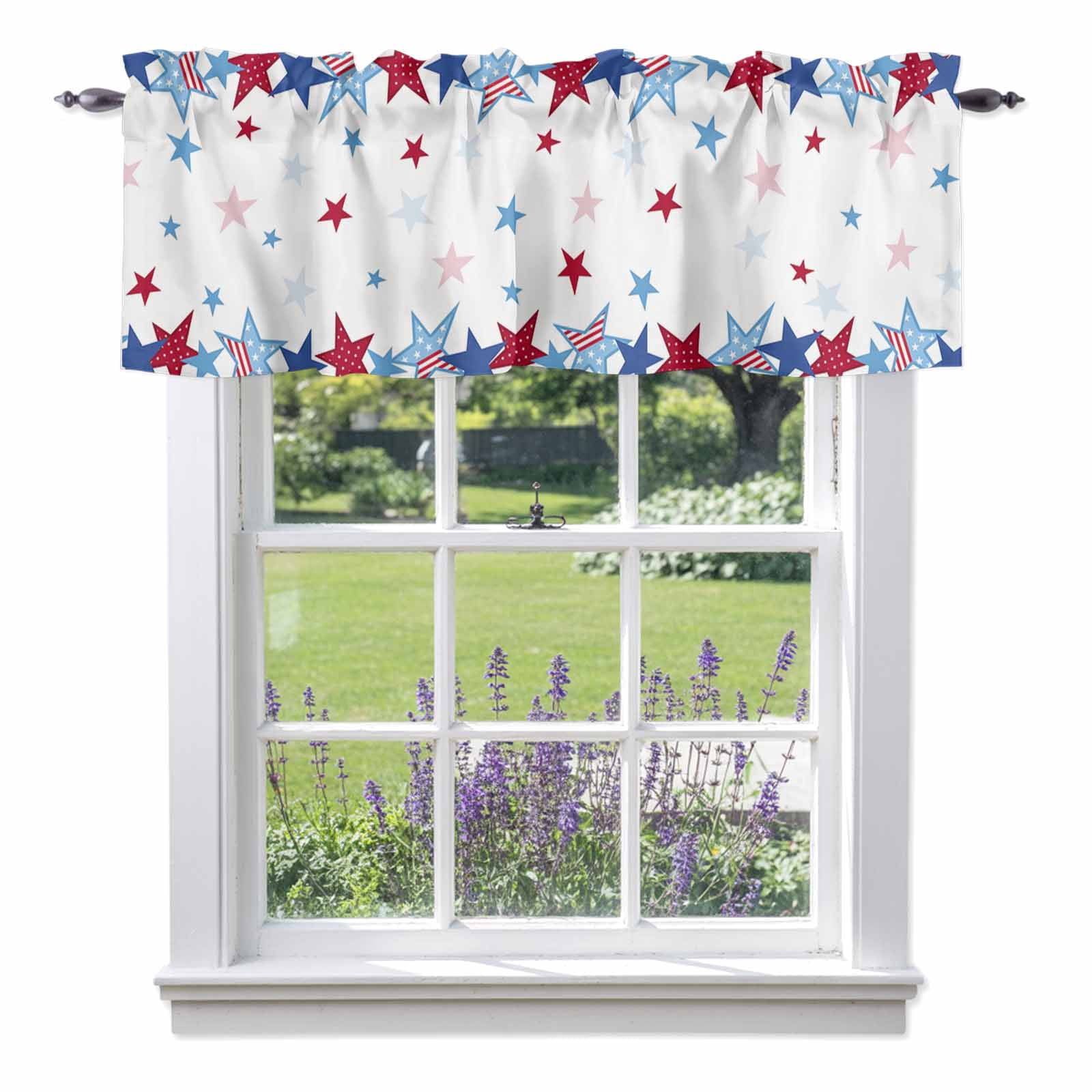 4th of Valances for Windows, July Patriotic Independence Day Red Blue ...