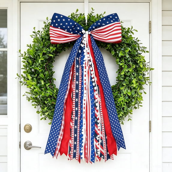 4th of july decorations Flag, 27.6" × 9.5" Rag US Flag Banner for Home ...