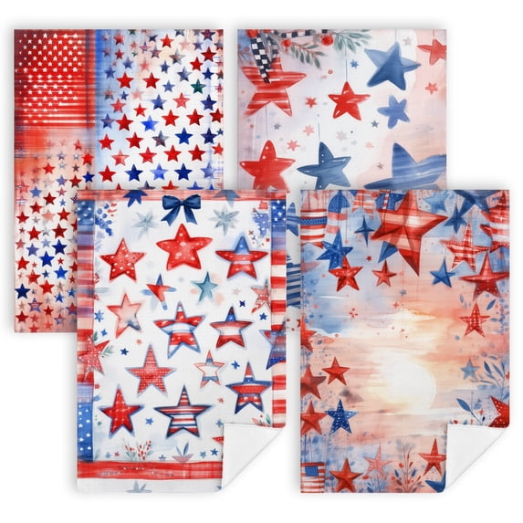 4th of july kitchen towels an american flag with red white and blue ...