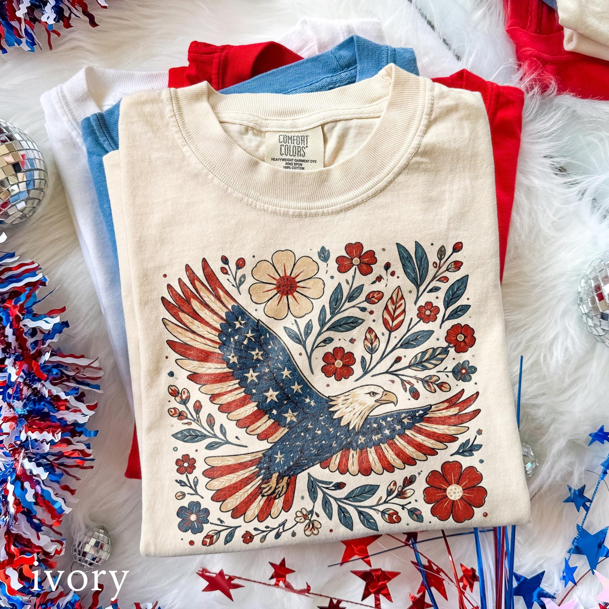 “4th of July 250th Anniversary Shirt, Patriotic Eagle Graphic Tee ...