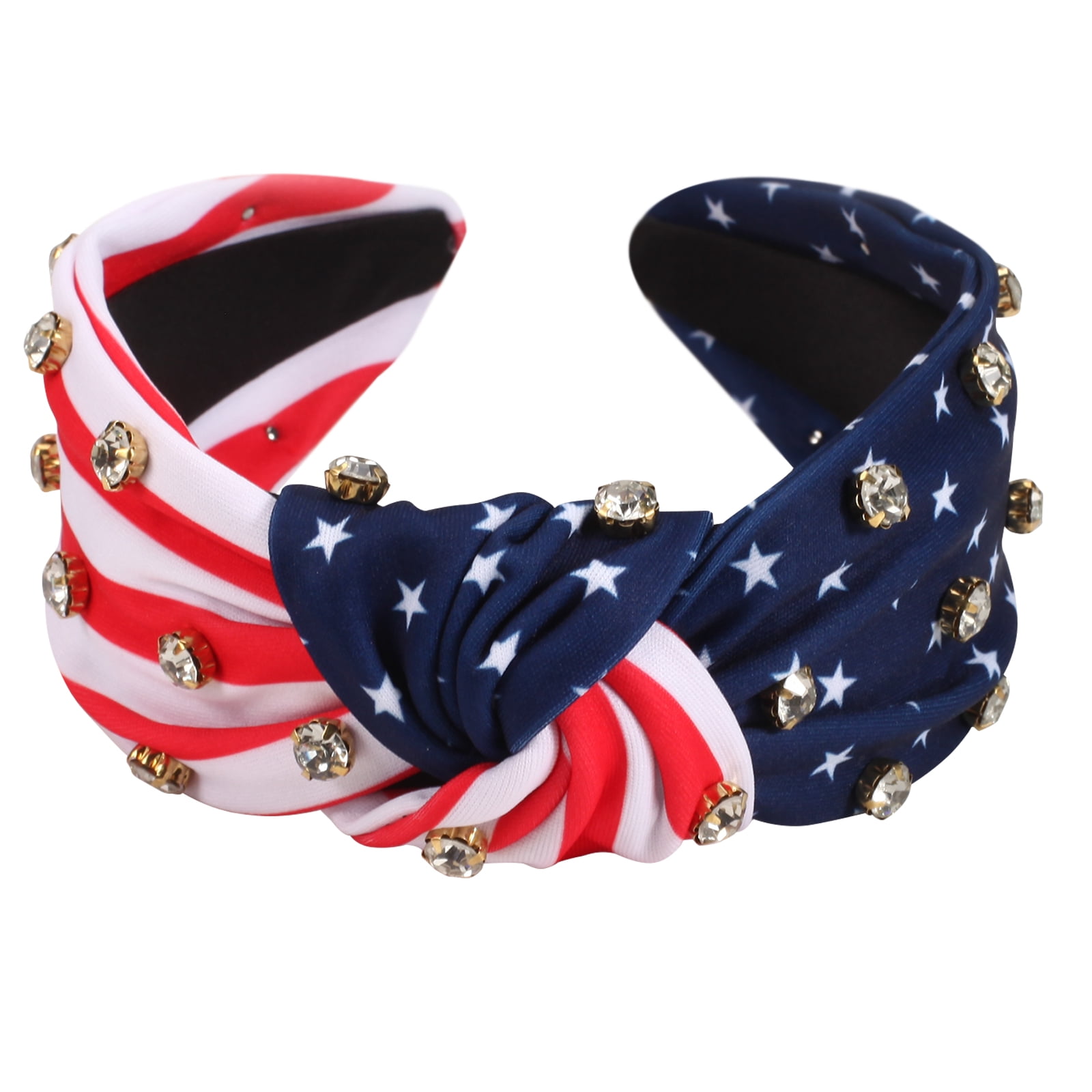 4th of July American Flag Headband Patriotic Knotted Hair Hoop Suitable ...