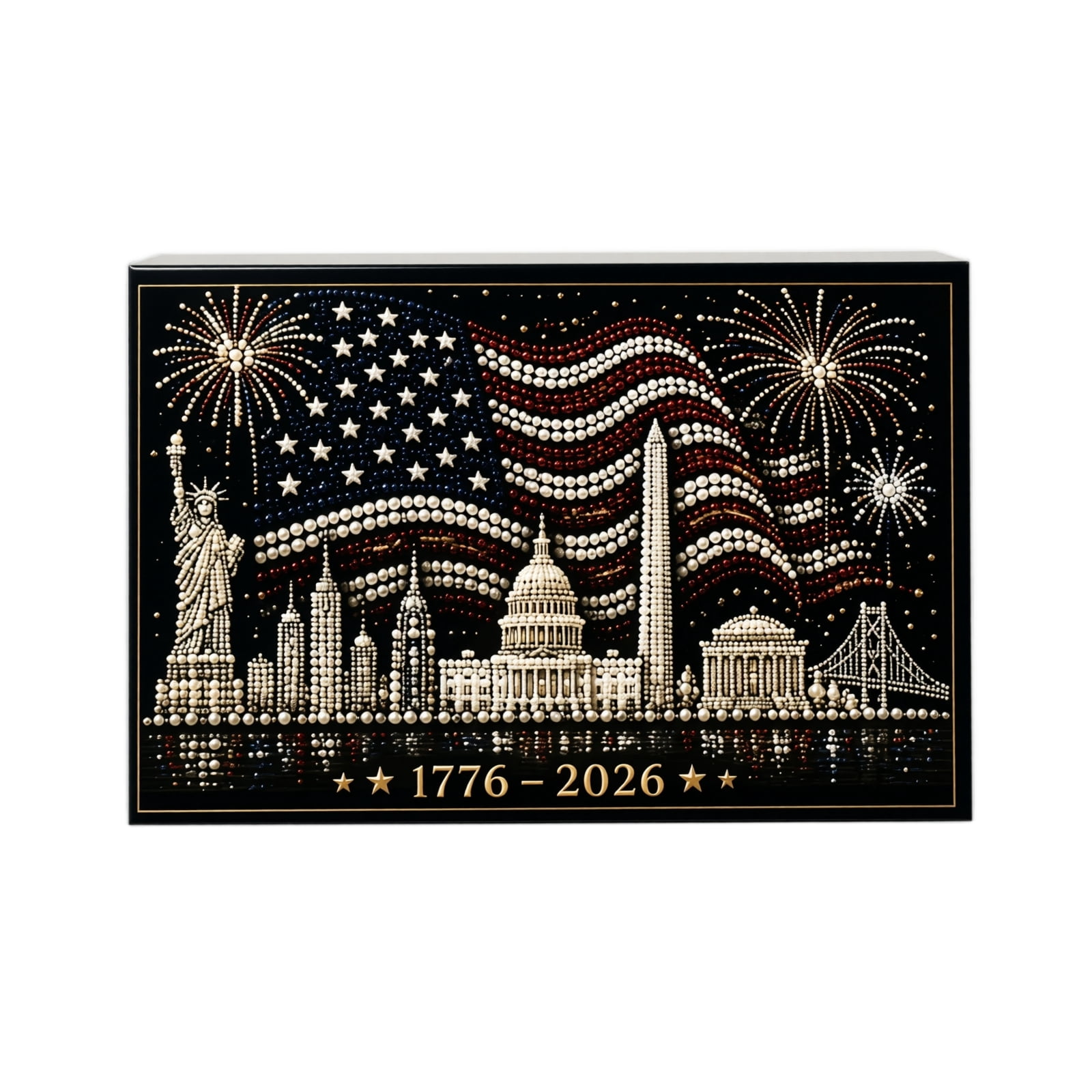 4th of July American Flag Pearl Art Kit, Patriotic Diamond Painting Set ...