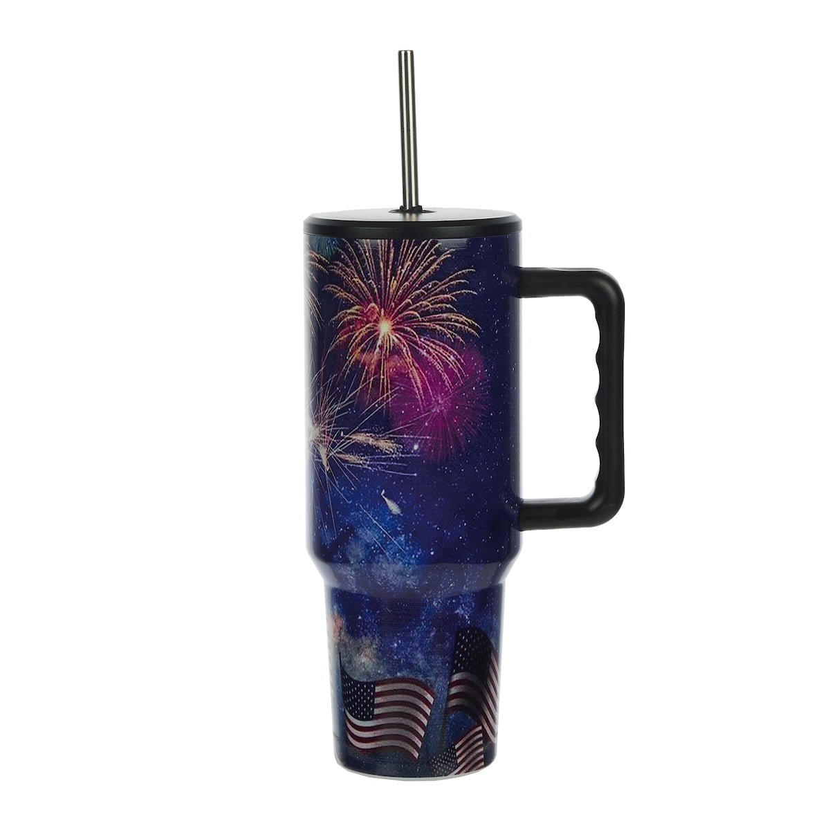 Bioworld Americana 40 Oz. Vacuum Insulated Stainless Steel Tumbler with ...