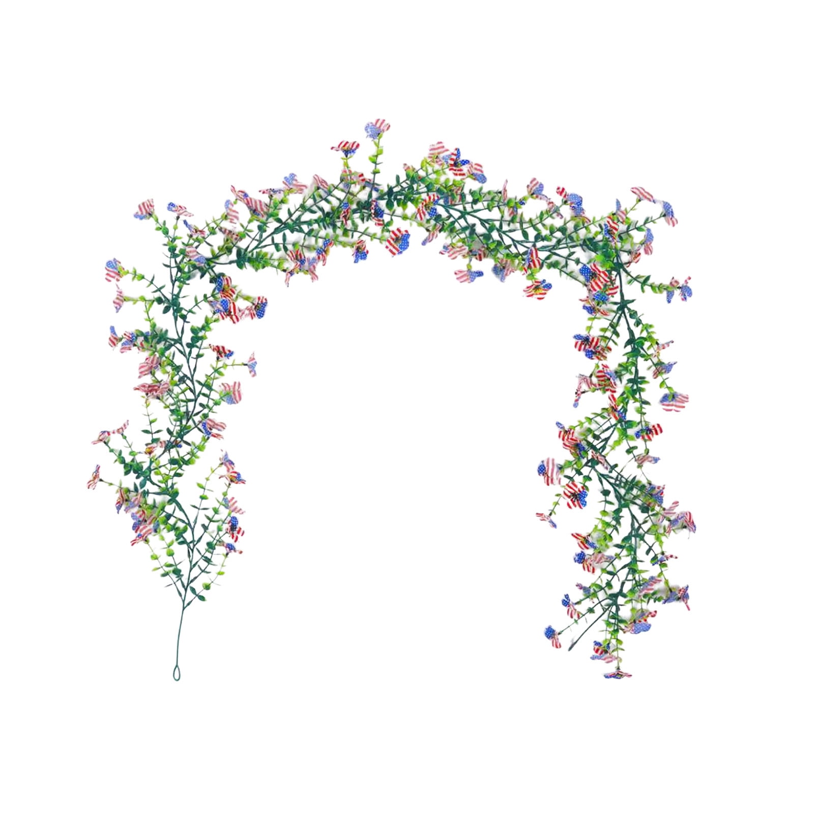 4th of July Artificial Flower Garland, Independence Day Decorative ...