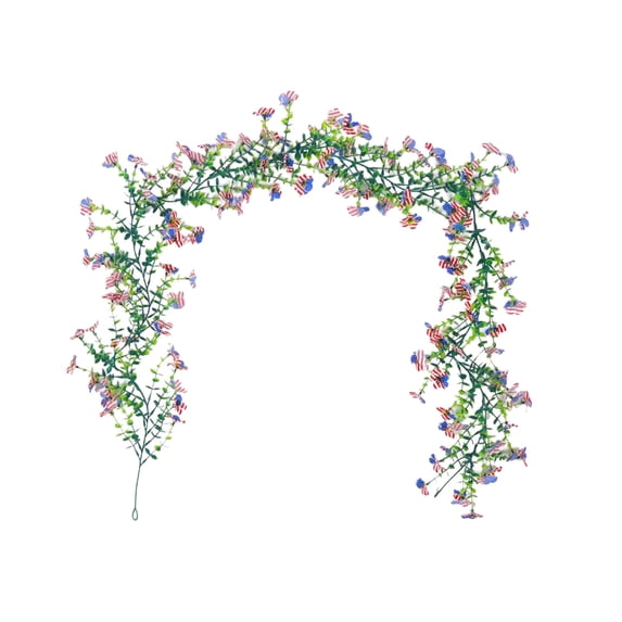4th of July Artificial Flower Garland, Independence Day Decorative ...