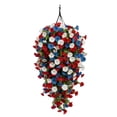 4th of July Artificial Flower, Lighted Tricolor Patriotic Morning Vine ...