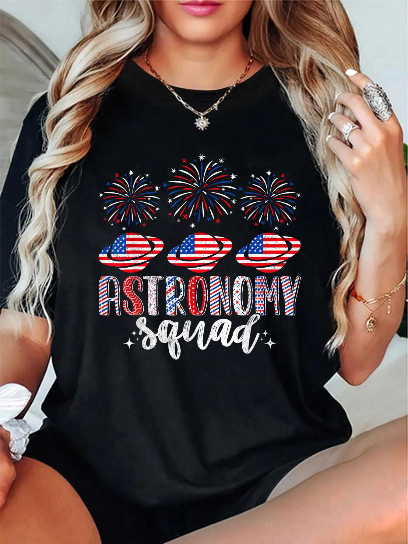 4th of July Astronomy Squad Men Women Matching T-Shirt - Walmart.com