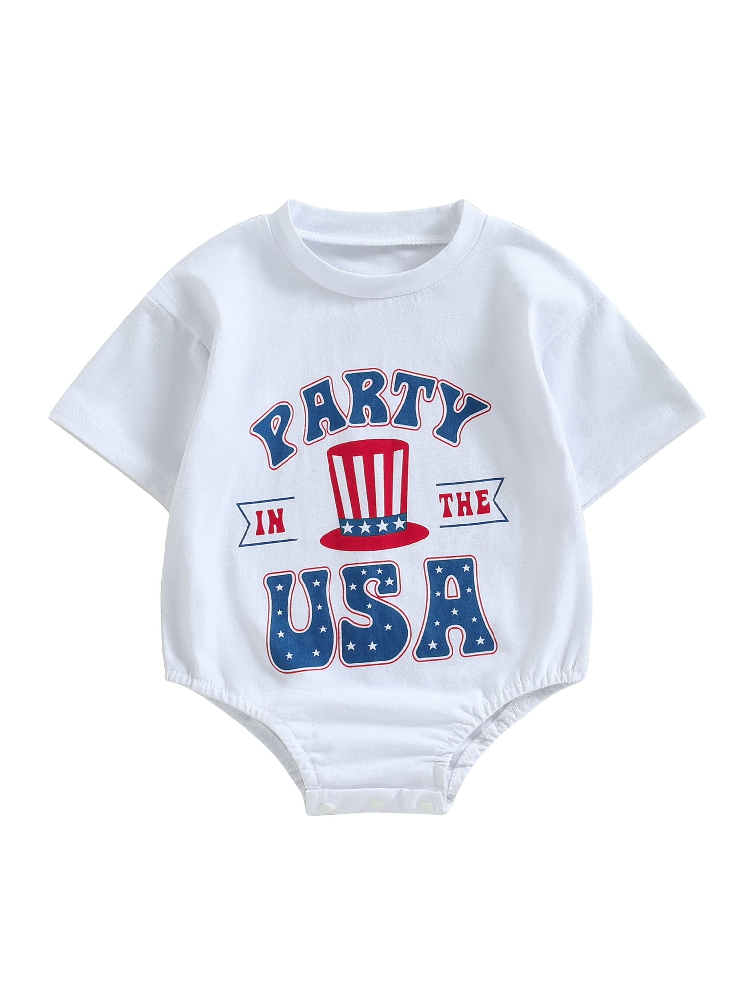 4th of July Baby Girl Boy Clothes USA Flag One Piece Romper Bodysuit ...