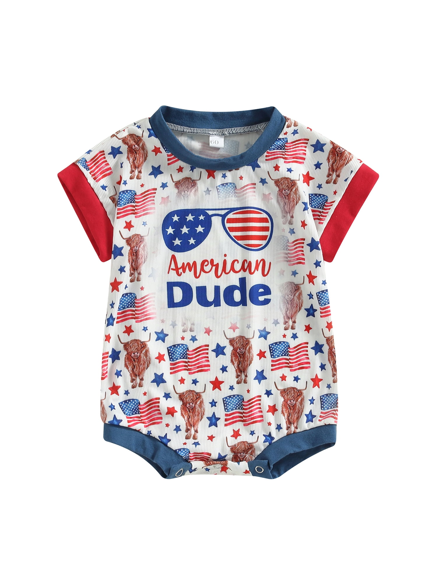 4th of July Baby Girl Boy Romper Clothes Independence Day Infant ...