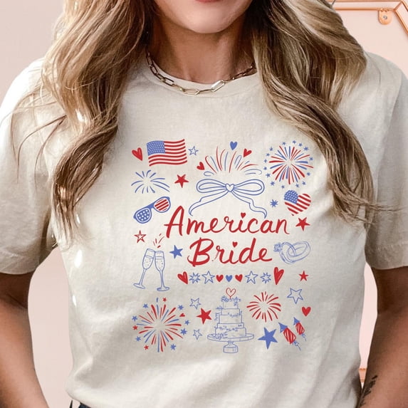 4th of July Bachelorette Party Shirts American Bride Shirt Coquette Bow ...