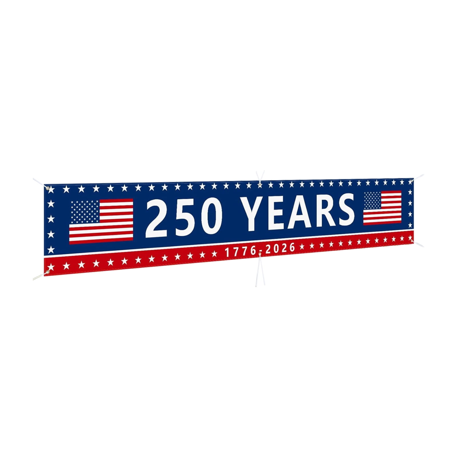 4th of July Banner, Happy Birthday America 250th Anniversary Hanging ...