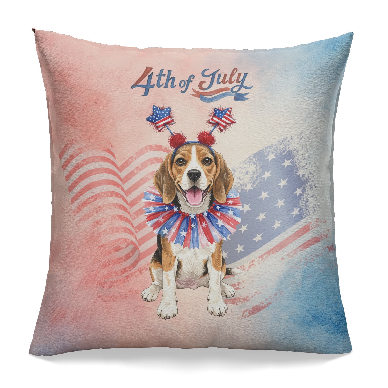 4th of July Beagle Celebrates Independence Day Pillowcase Double Sided ...