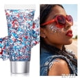 4th of July Body Glitter Stick, Red White Blue Patriotic Shimmer for ...