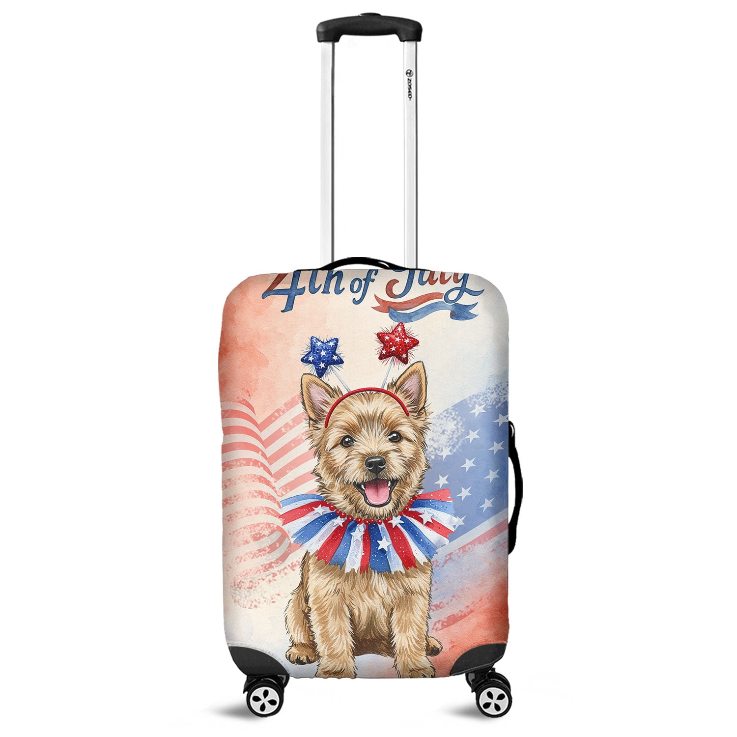 4th of July Cairn Terrier Celebrates Independence Day Travel Luggage ...