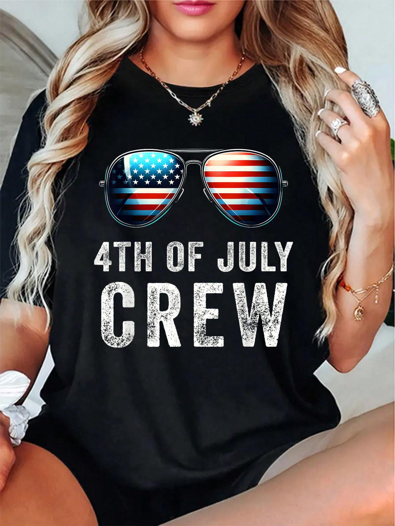 4th of July Crew Matching Family Outfits Men Women Fun T-Shirt ...