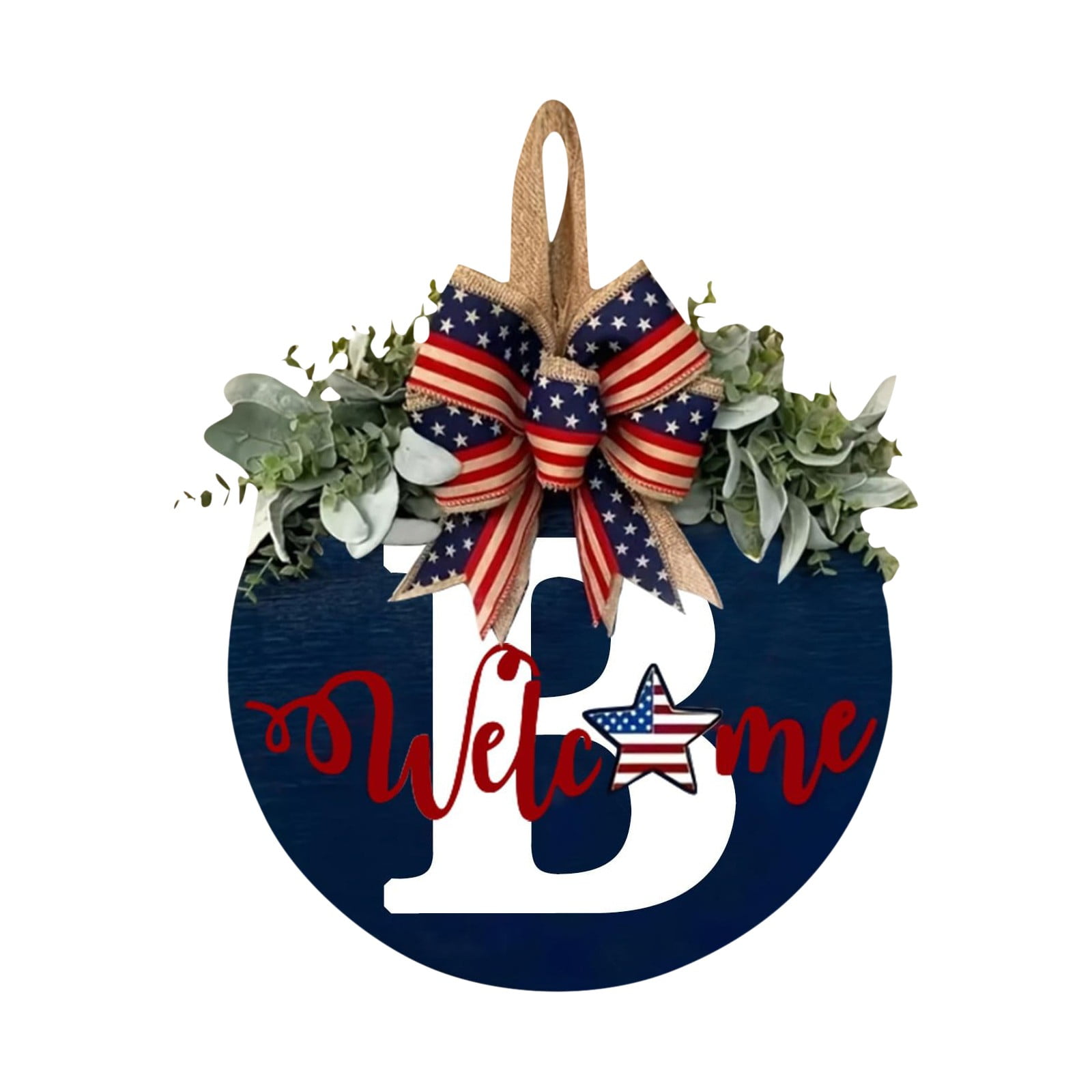4th of July Decor Welcome Sign Wooden Plaque Decoration Memorial Day ...