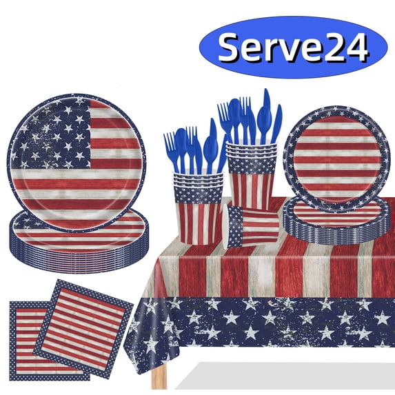 MetMetalrt 4th of July Party Supplies, Paper Plates, Tableware, Napkins ...