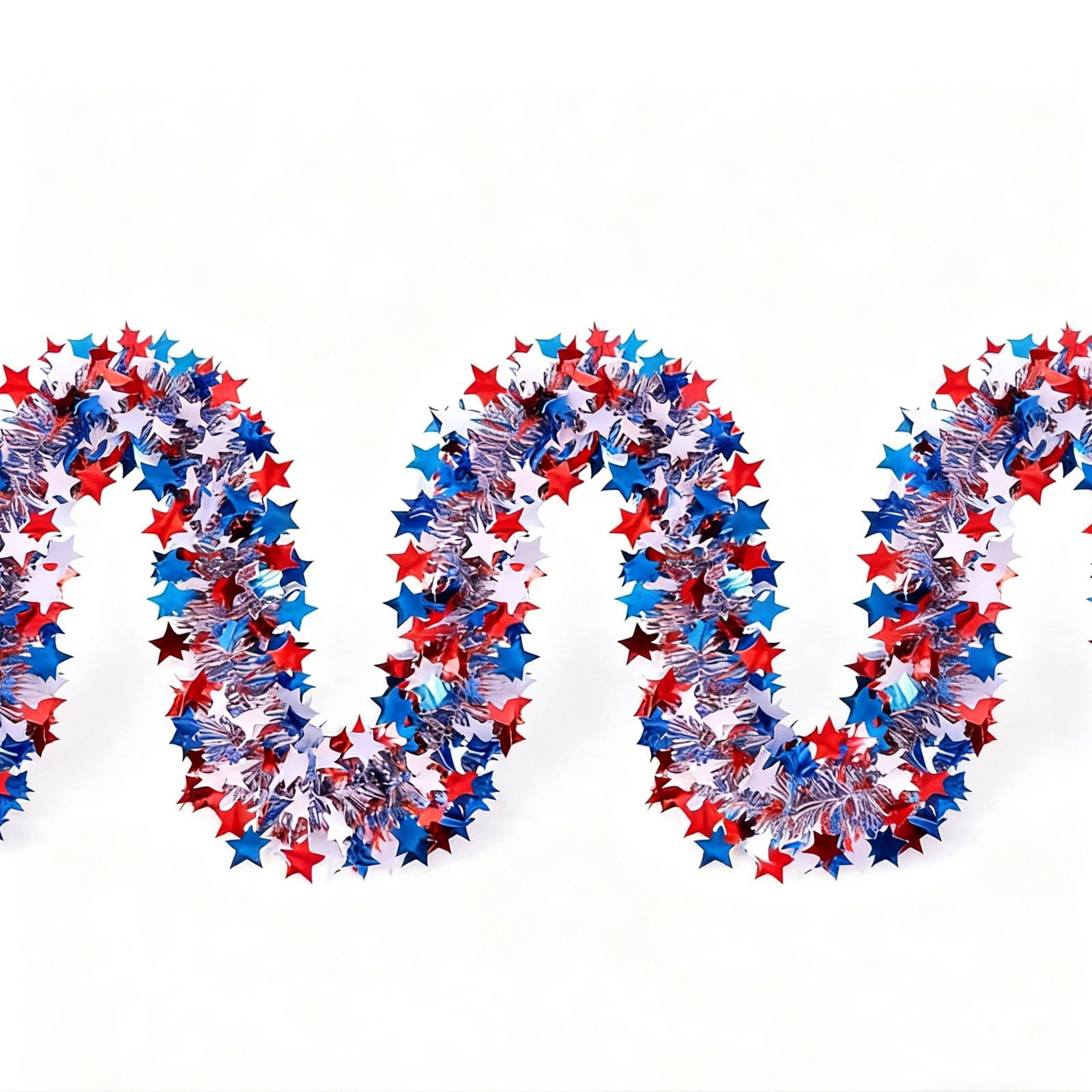 4th of July Decorations Luminous Effect - Red White and Blue Foil ...