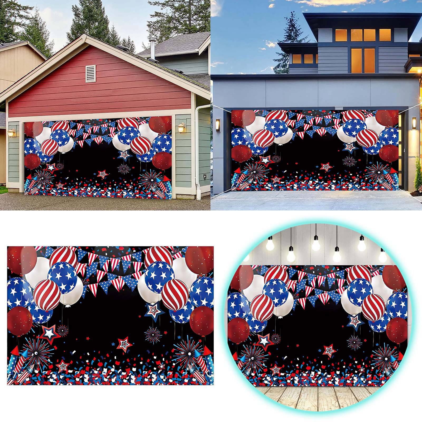 4th of July Decorations Outdoor Independence Day Garage Door Decoration ...