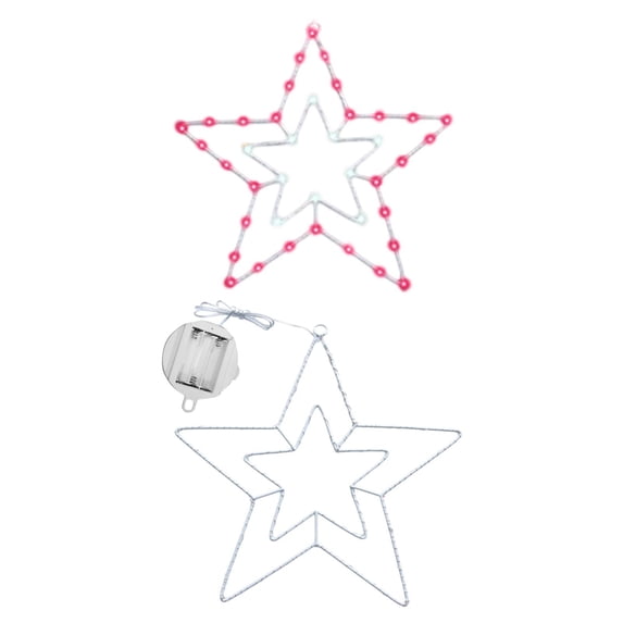 4th of July Decorations Patriotic Decor Iron Star Window Light Model C ...