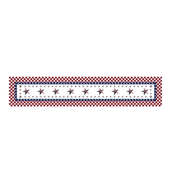 4th of July Decorations Table Runner 14x71 Inch - Linen Print Patriotic ...