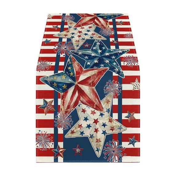 4th of July Decorative Tablecloth and Table Runner Independence Day ...