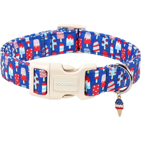 4th of July Dog Collar for Small Dogs, Summer Popsicle Patriotic Dog ...