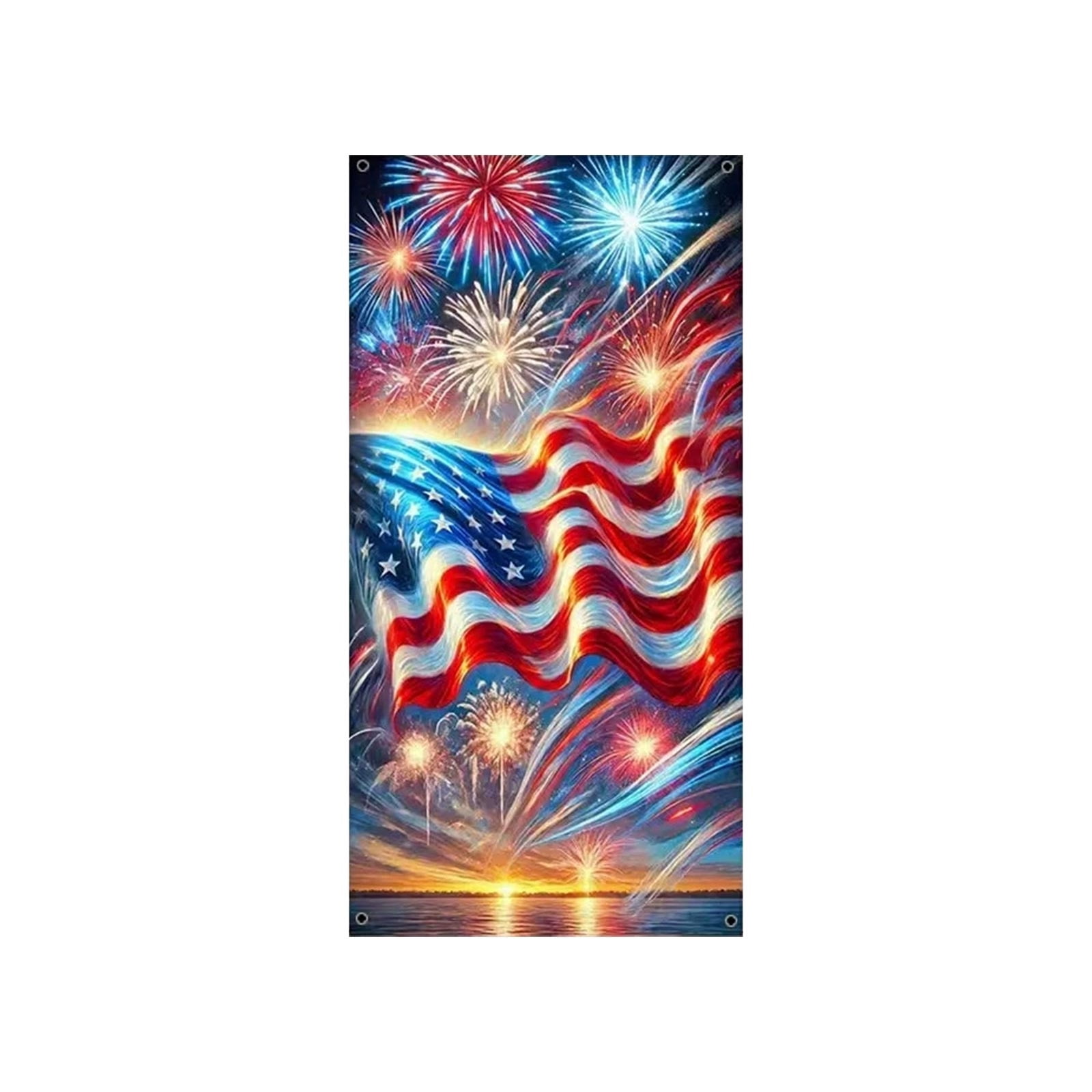 4th of July Door Cover Independence Day Front Door Cover Patriotic ...