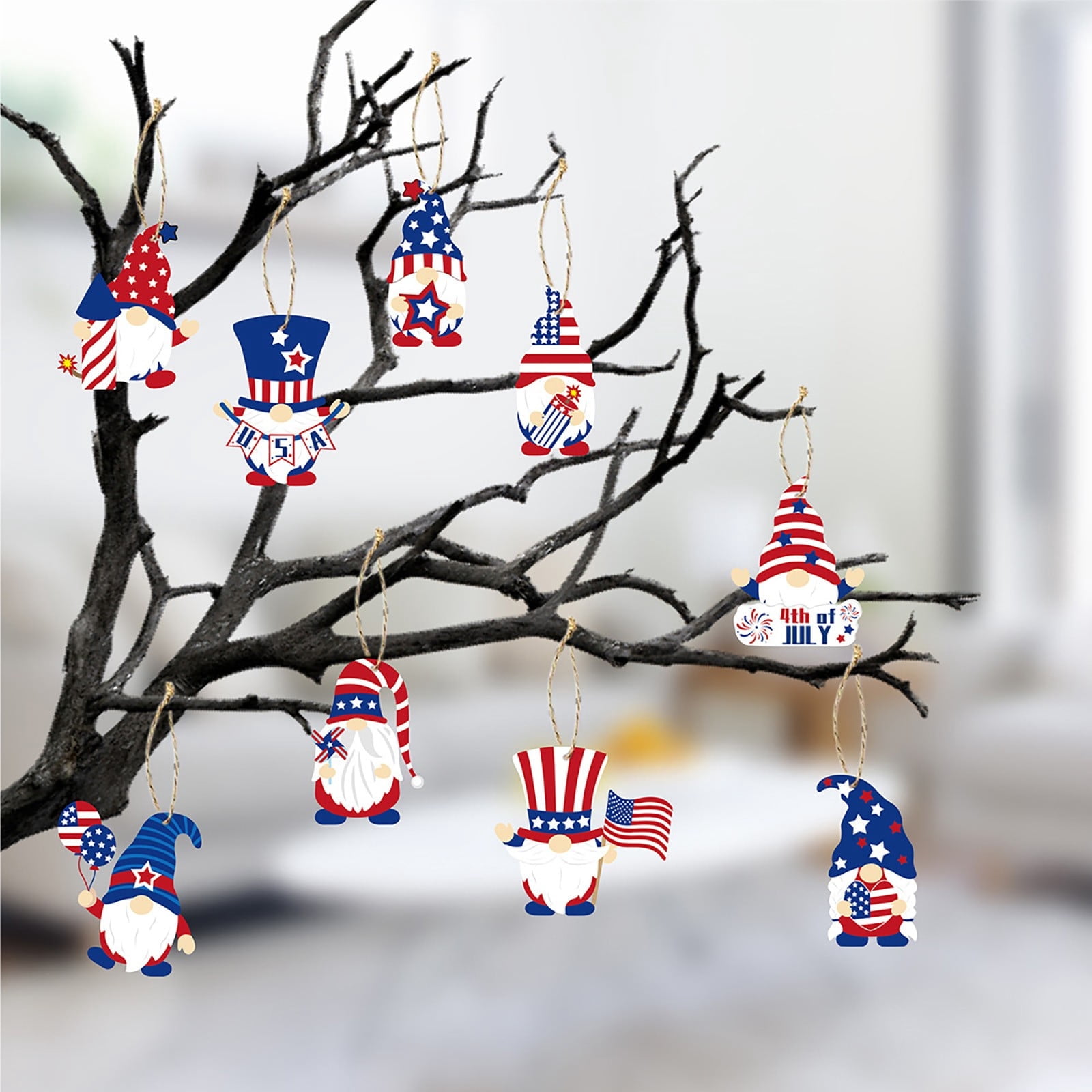 4th of July Door Sign Guopo Independence Day Gnome Listing American ...