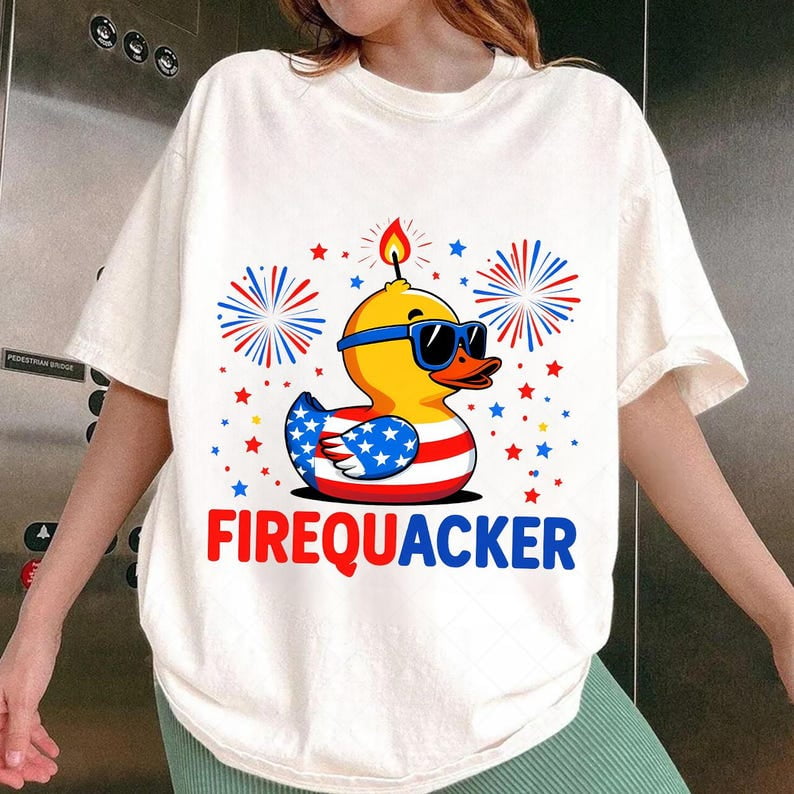 4th of July Duck Firequacker Patriotic Fourth of July Funny, atriotic ...