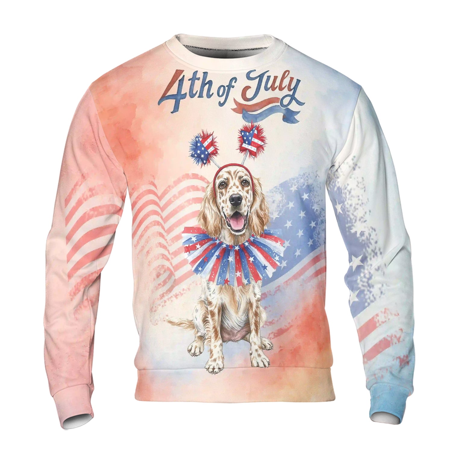 4th of July English Setter Celebrates Independence Day All Over Print ...
