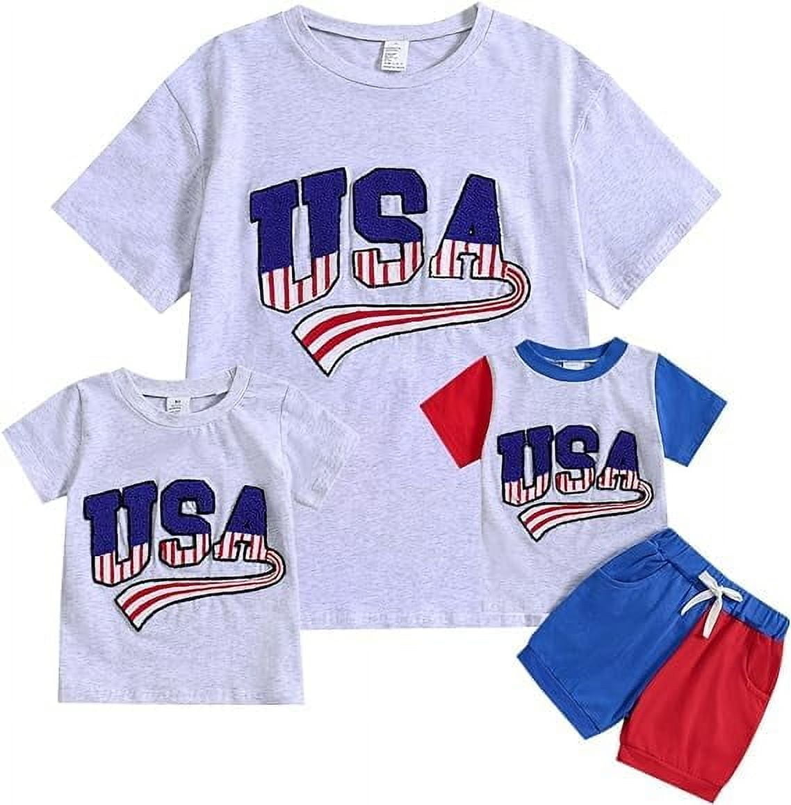 4th of July Family Matching Outfits Mommy and Me Matching Tees Tops ...