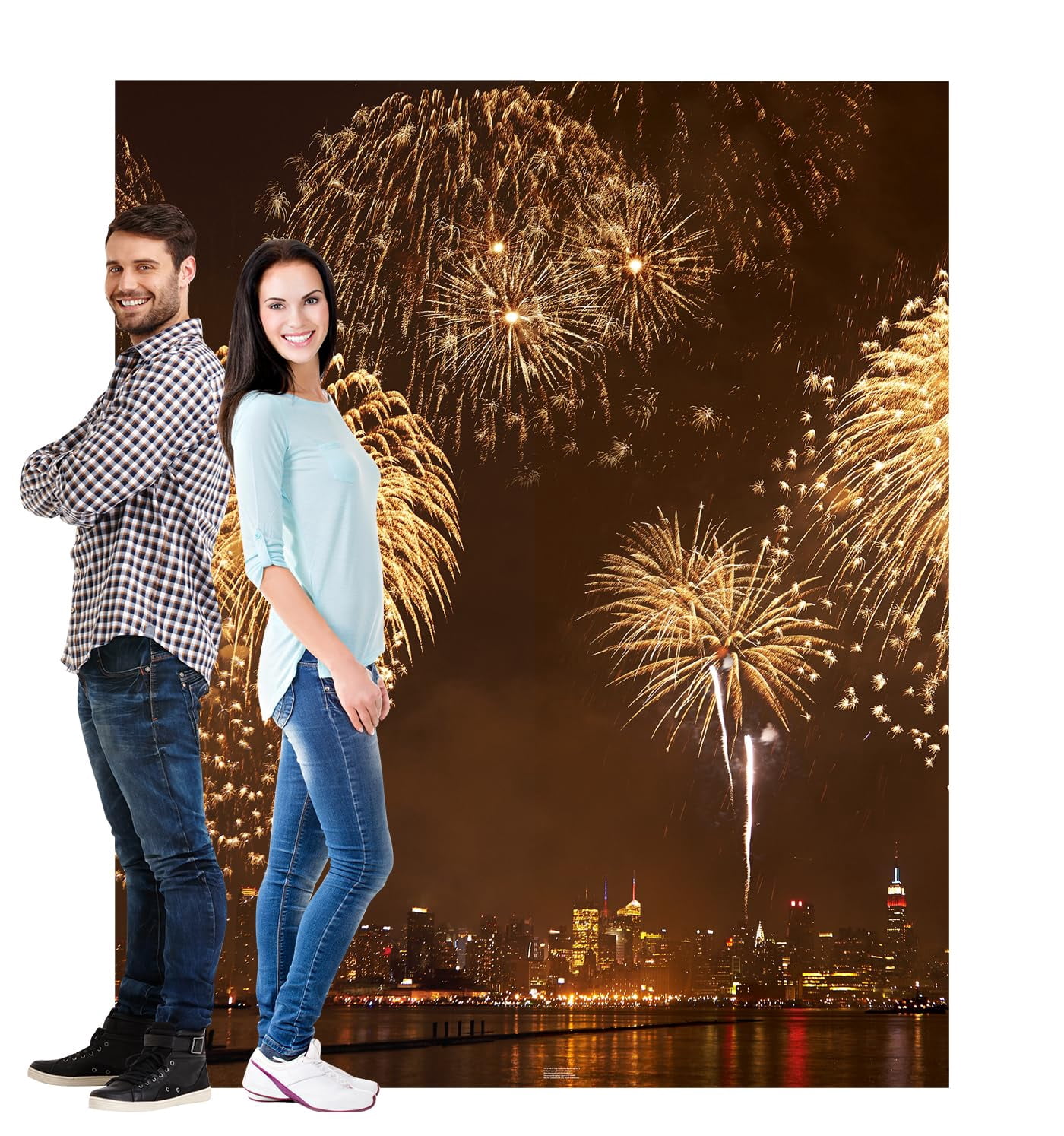 Cardboard People 4th ofJuly Fireworks Backdrop Life Size Cardboard ...