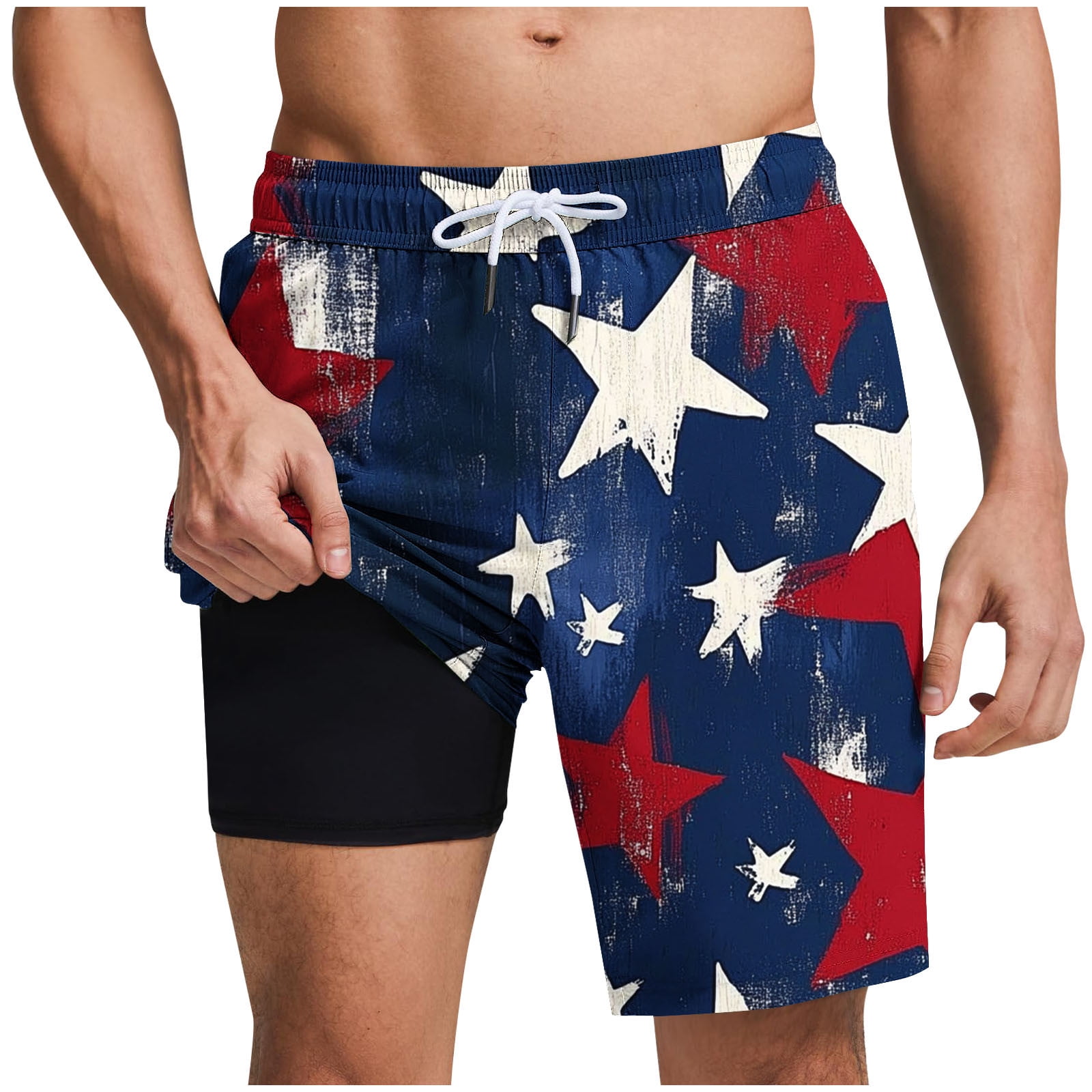 4th of July Funny Shorts for Men 2025 Independence Day Prainted Summer ...