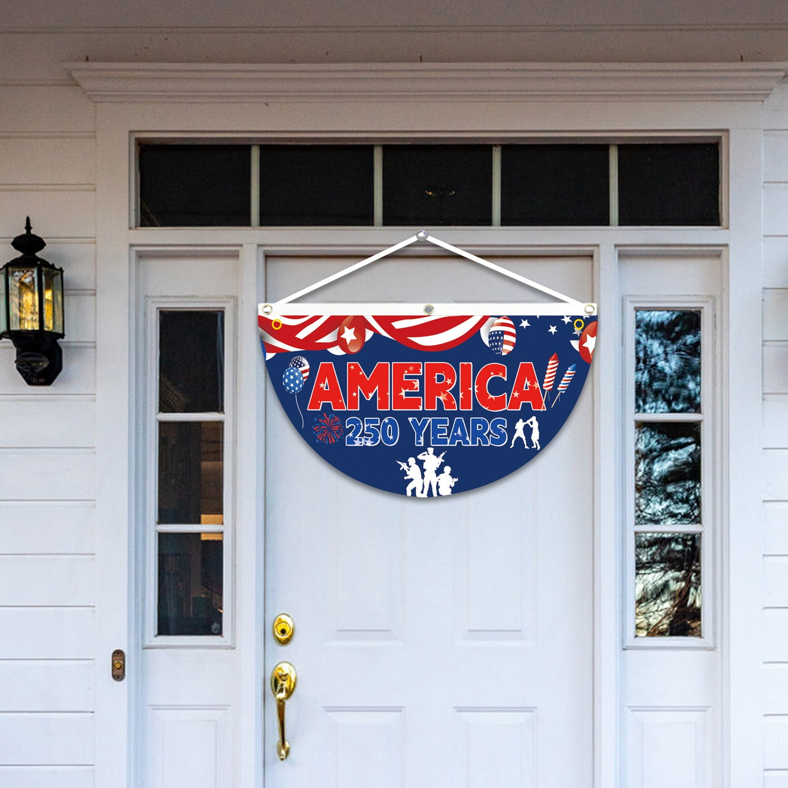 4th of July Garden Flag, 250th Anniversary Fan-Shaped American Banner ...