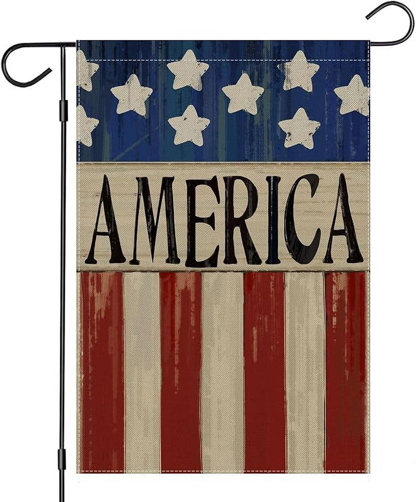 4th of July Garden Flag, Double-Sided Inch, Patriotic Decoration of the ...